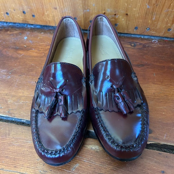 weejuns | Shoes | Gh Bass Womans Burgundy Leather Layton Kiltie Tassel ...